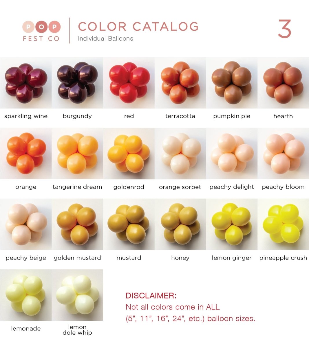Color Catalog | Custom Individual Balloon Colors | 3 – PopFestCo